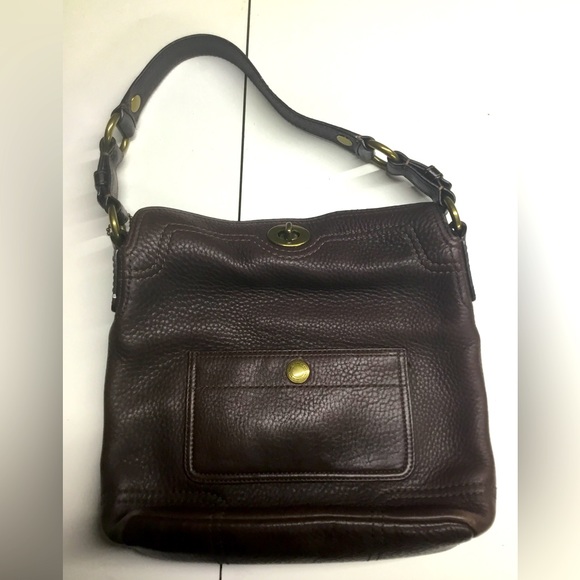 Coach | Bags | Coach Chelsea Brown Turnlock Hobo Shoulder Bag Serial ...